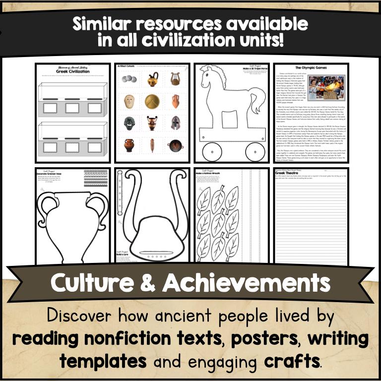 Printable Bundle of 7 Ancient Civilizations Unit Study, Educational ...