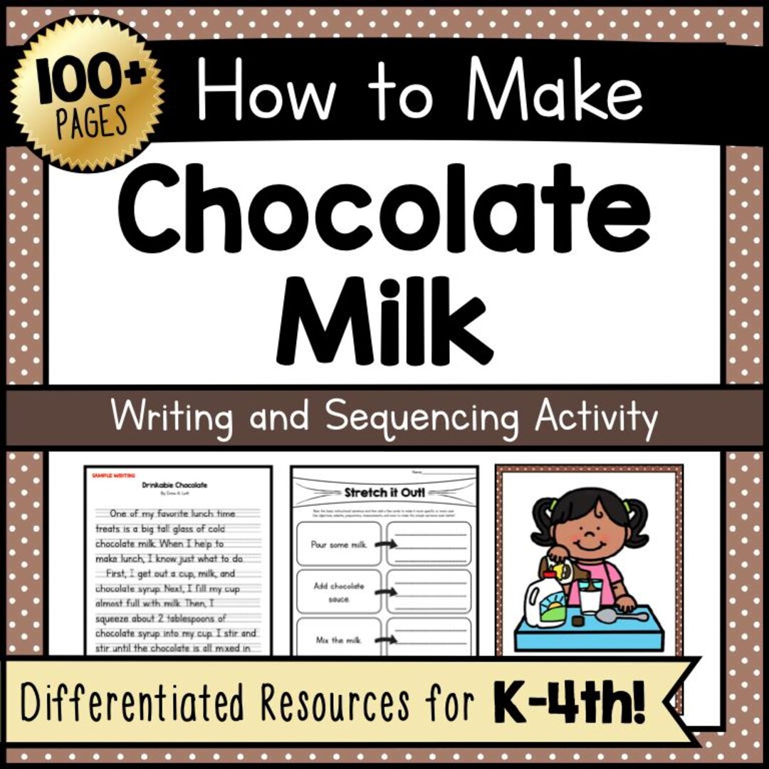 How to Make Chocolate Milk Writing & Sequencing Activity | 100+ Page ...