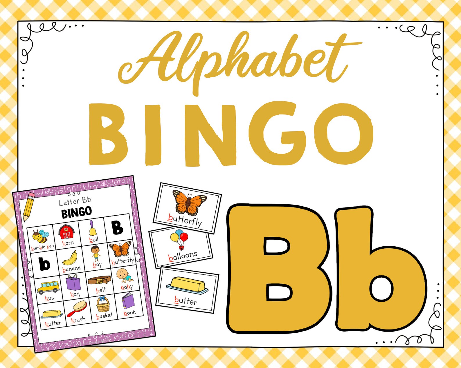 Letter B Bingo Game - Etsy