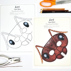 Ant Printable Mask | Paper Animal Face Kit | Fun Animal Interactive ...