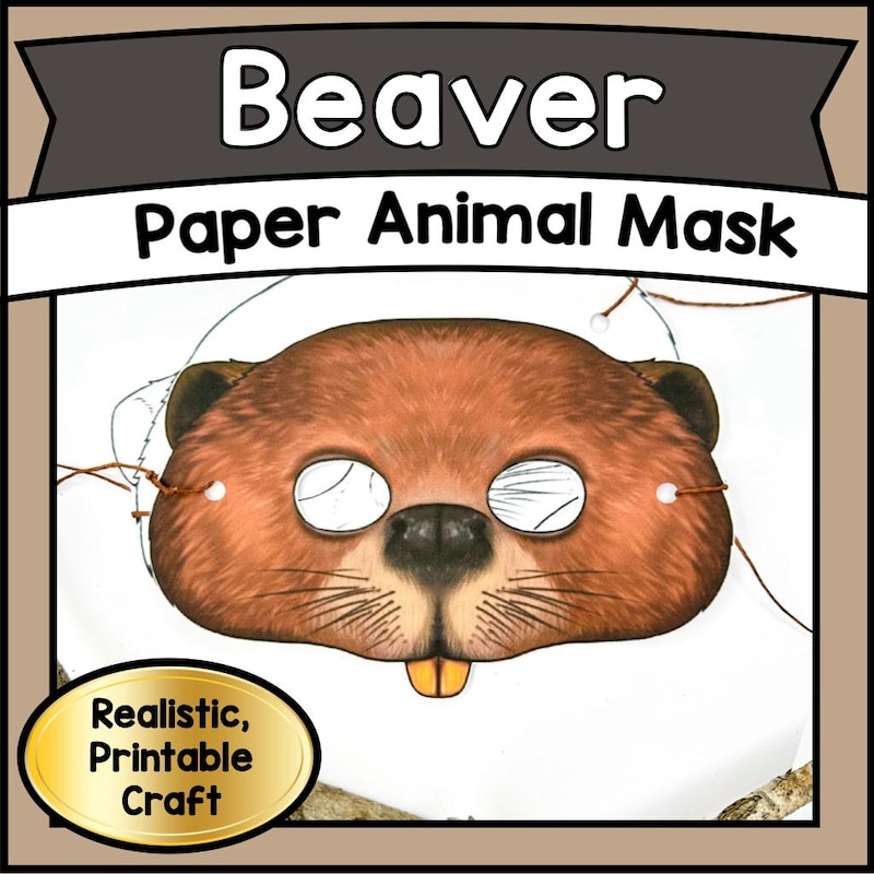 Beaver Mask Template - Etsy