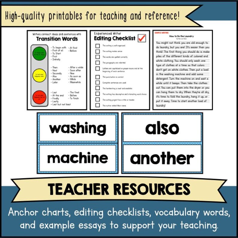 How to Do Laundry Sequencing Activity & Writing Practice Worksheets How ...