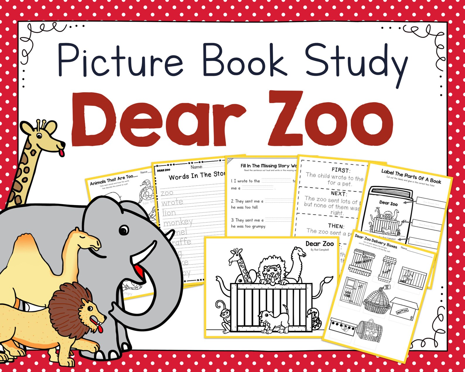 Dear Zoo Picture Book Study Companion | Etsy