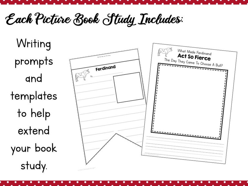 Ferdinand Picture Book Study Companion - Etsy