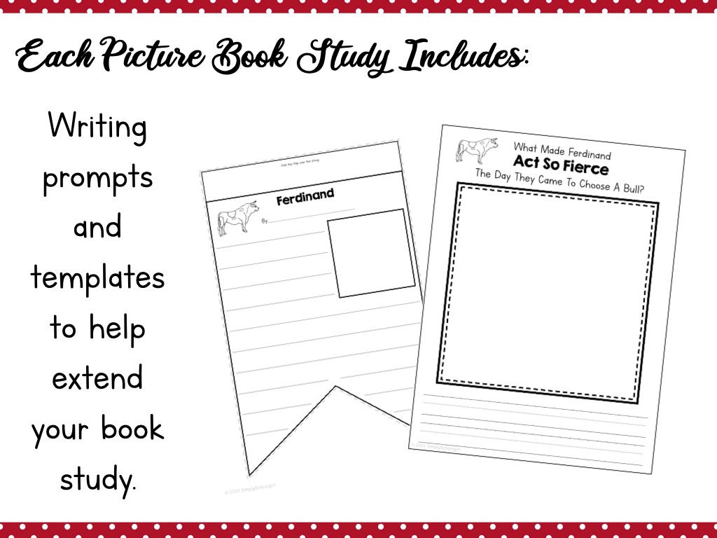 Ferdinand Picture Book Study Companion - Etsy