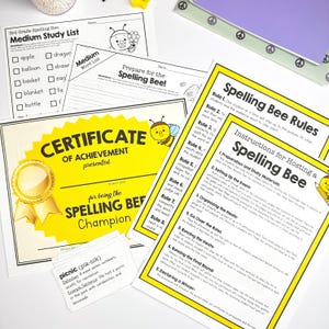 3rd GRADE SPELLING Bee Word List PDF – Everything You Need to Host a ...