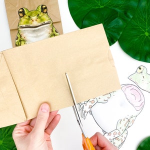 Frog Paper Bag Puppet Craft Kit | Eco-friendly Printable Template ...