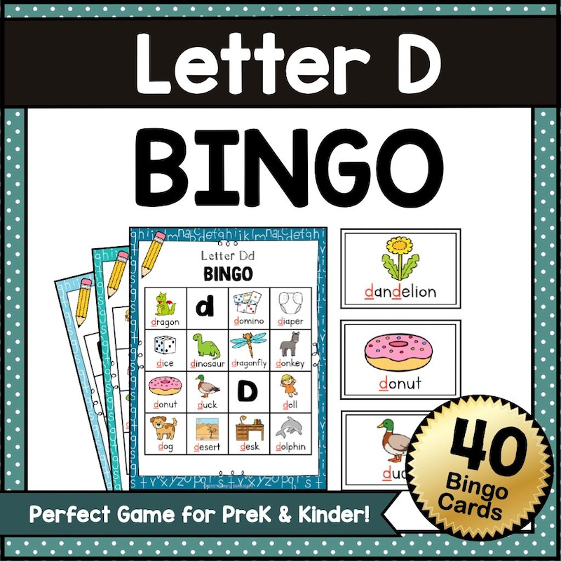 Bingo Letter D - Etsy