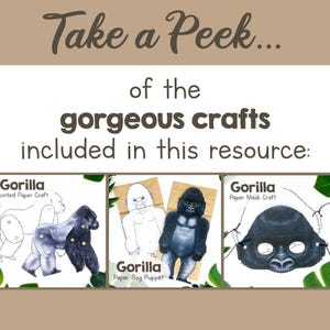 All About GORILLAS Animal SCIENCE Unit PDF | Printable Learning Pack ...