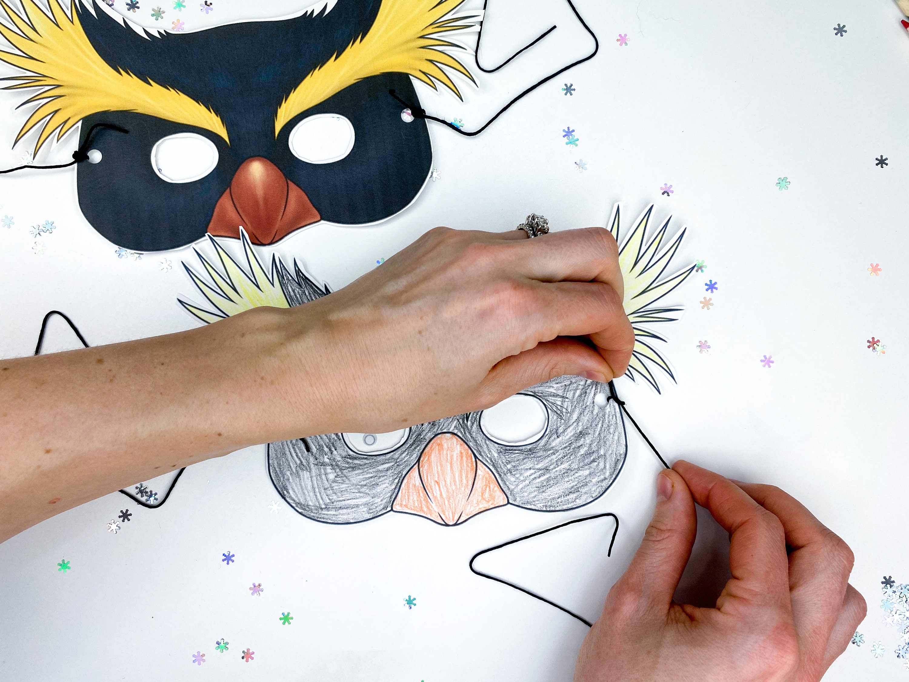 Printable Fun Penguin Paper Mask Craft Template | DIY Kids Craft PDF ...