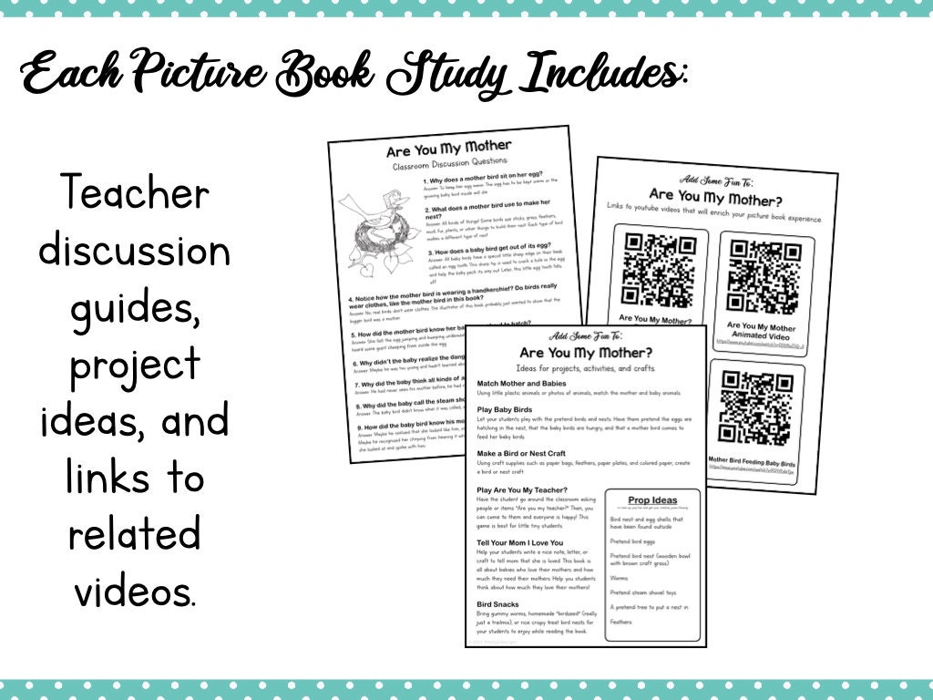 Are You My Mother Picture Book Study Companion - Etsy