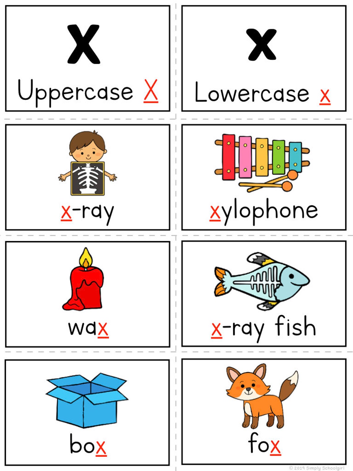 Letter X Bingo Game - Etsy