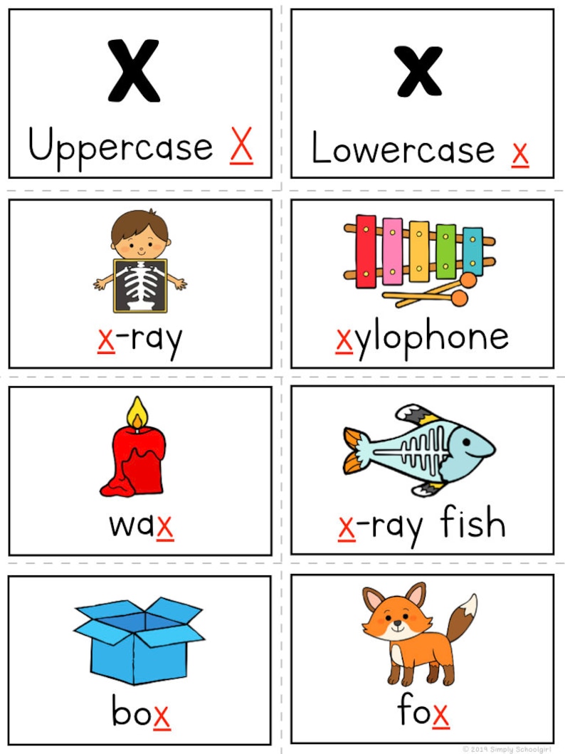 Letter X Bingo Game - Etsy