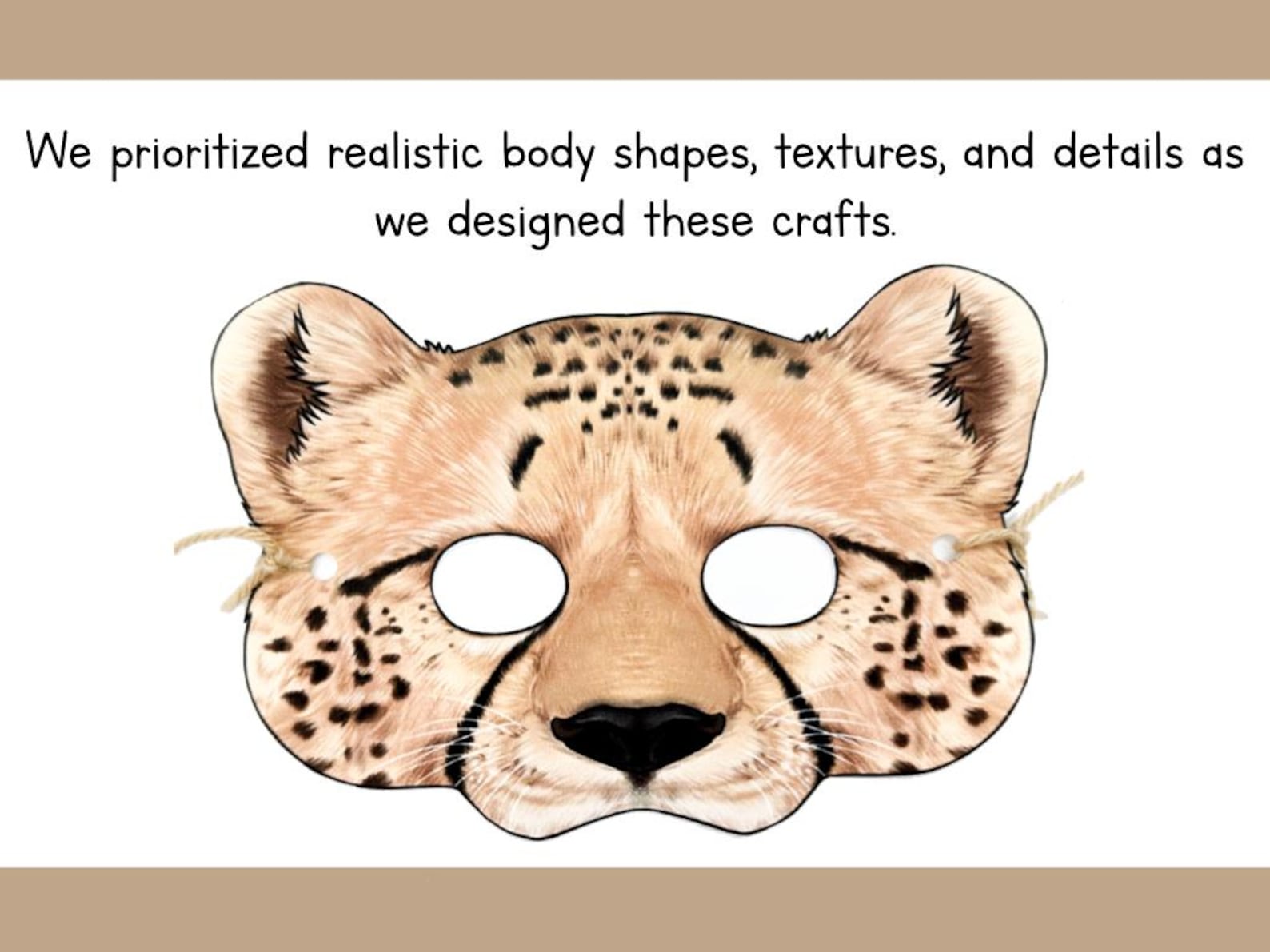 Printable Cheetah Face Mask | Creative Paper Craft Template | Animal ...