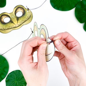 Frog Paper Mask | Animal Printable Paper Craft Template | Eco-friendly ...