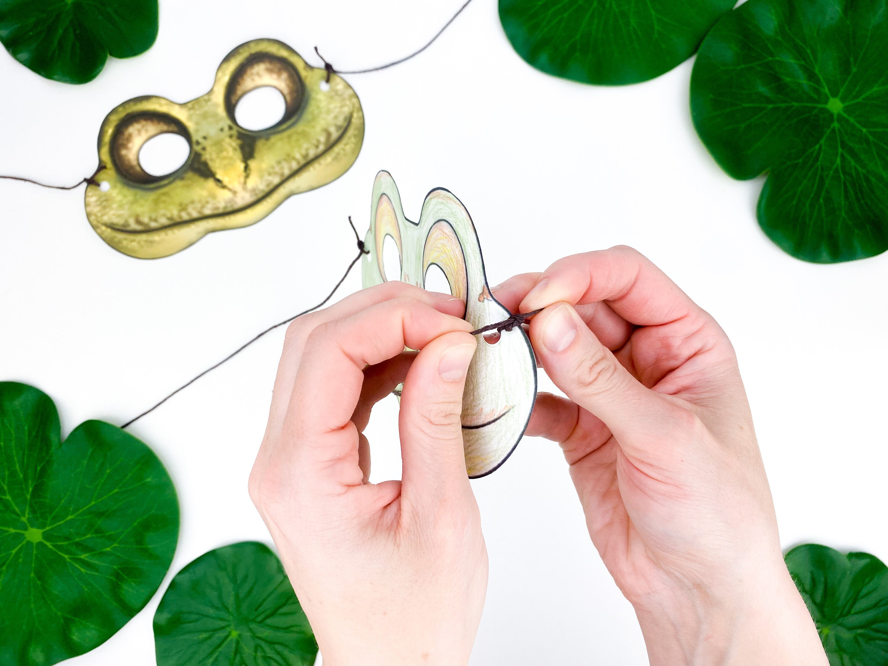 Frog Paper Mask | Animal Printable Paper Craft Template | Eco-friendly ...