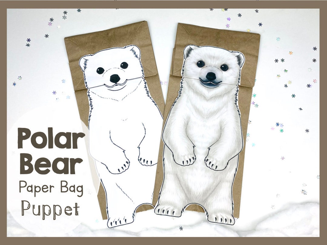 Polar Bear Paper Bag Puppet Printable Craft Template - Etsy Polar Bear Paper Bag Puppet Printable Craft Template - Etsy