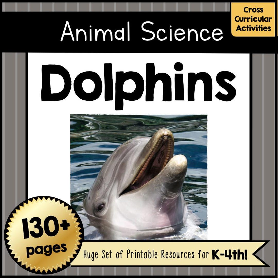 DOLPHINS Animal Unit Study Elementary Science Adaptation Worksheets ...