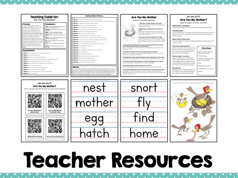 Are You My Mother? - Picture Book Study Companion - Etsy