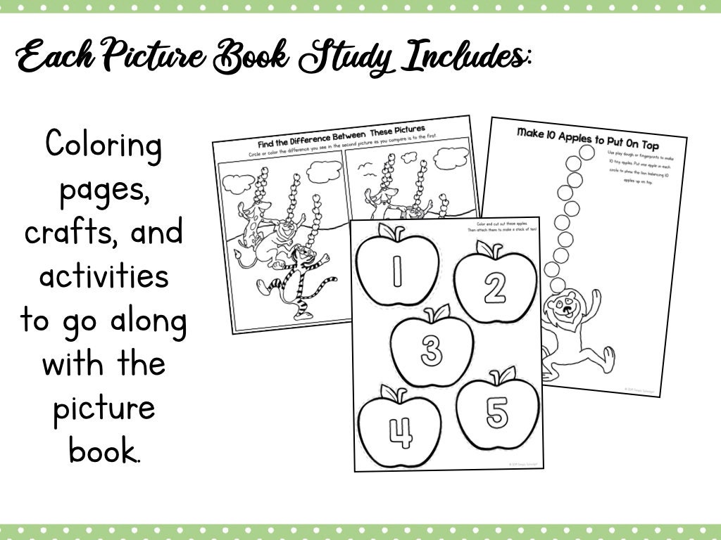 Ten Apples up on Top- Picture Book Study Companion - Etsy