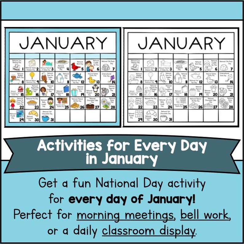 January National Days Posters, Worksheets, Articles & Calendar ...