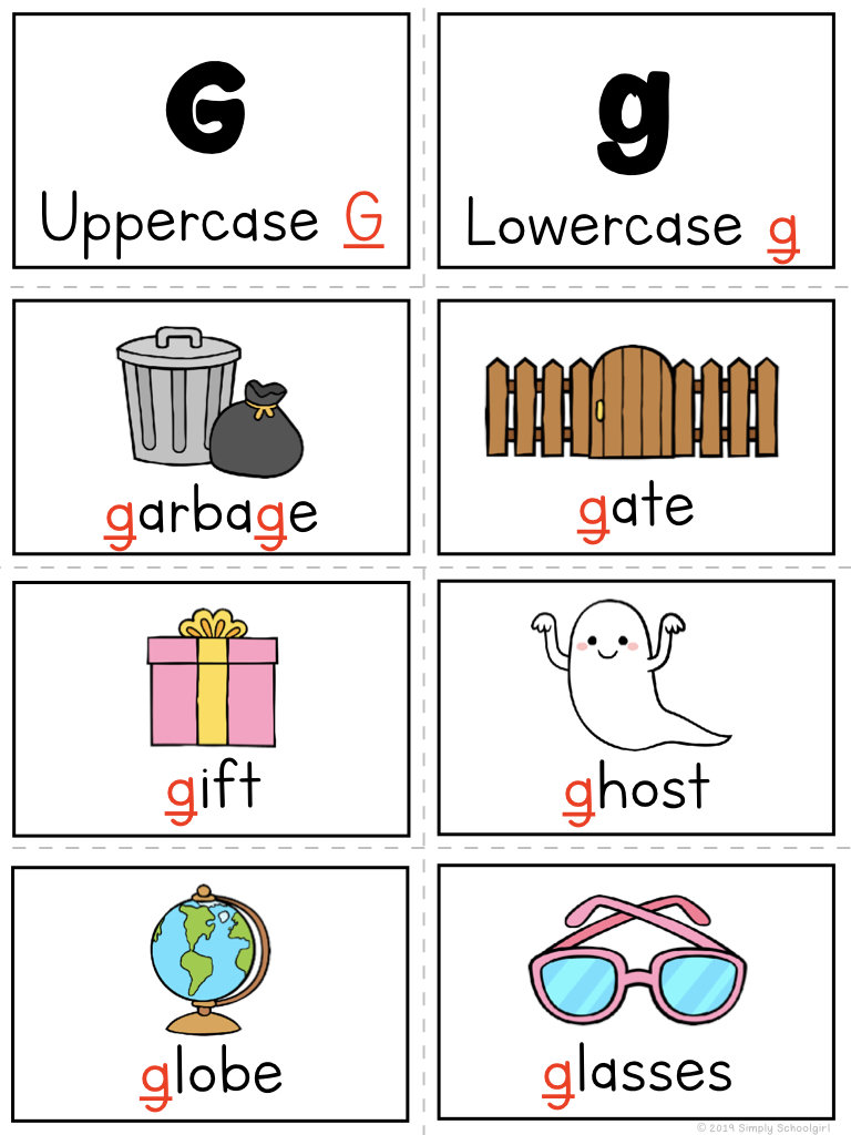 Letter G Bingo Game - Etsy