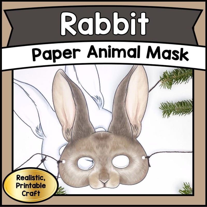 Rabbit Mask - Etsy