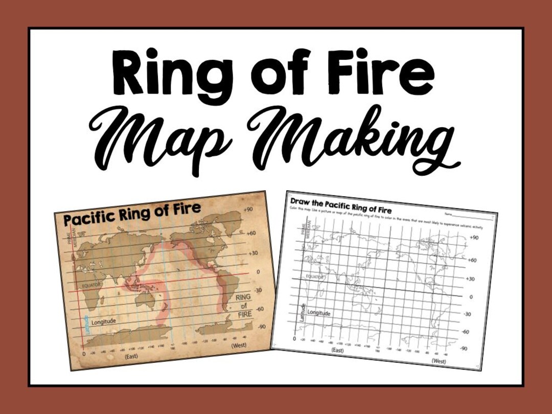 Make Your Own Ring of Fire Map | Volcanology Craft | Geology - Etsy