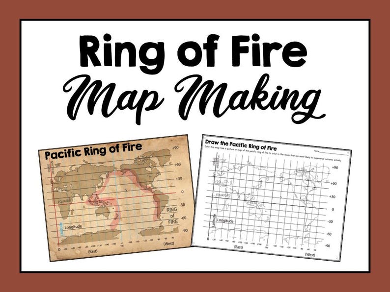 Make Your Own Ring of Fire Map | Volcanology Craft | Geology - Etsy