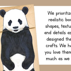 Panda Paper Bag Puppet Craft Kit | Eco-friendly Printable Template ...