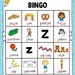 Letter Z Bingo Game - Etsy