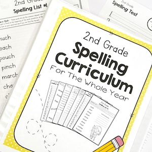 2nd Grade Spelling Curriculum: 30-week Homeschool Worksheets (PDF ...