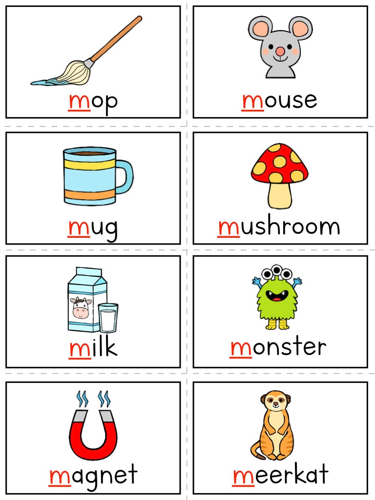 Letter M Bingo Game - Etsy