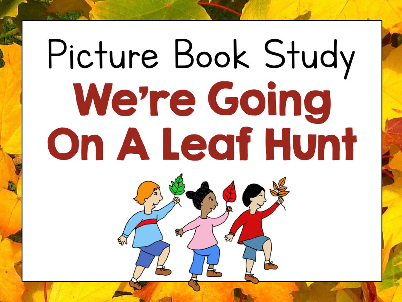 We're Going on a Leaf Hunt Picture Book Study Companion | Etsy