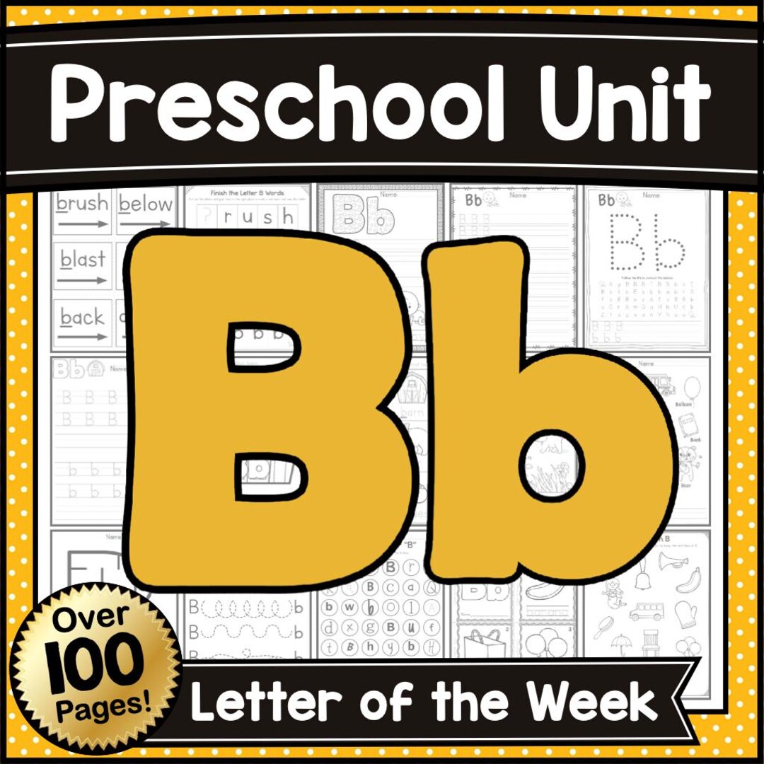 LETTER B Alphabet Packet for PRESCHOOL and KINDERGARTEN - Tracing ...