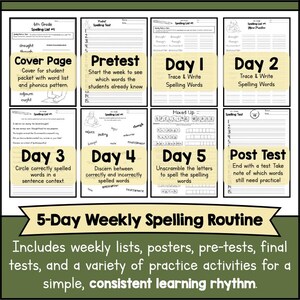 6th GRADE SPELLING Curriculum Printable - 30 Weeks of Printable ...