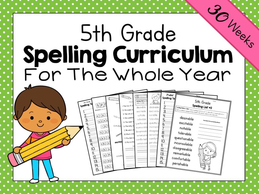 5th Grade Spelling Words