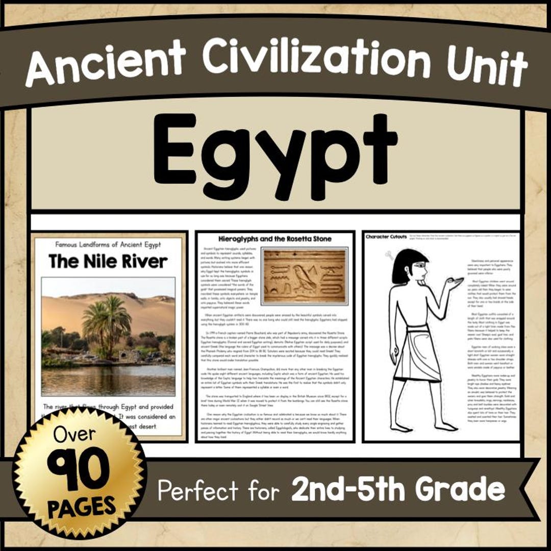 Ancient Civilizations Egypt Unit Study Printable, Egyptian Myths ...