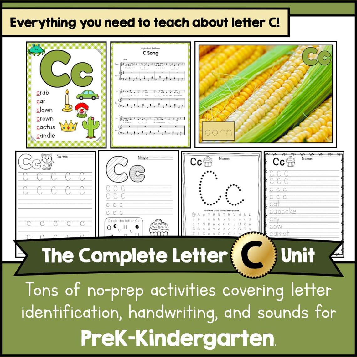 LETTER C PRESCHOOL Letter of the Week - Digital Download for Early ...