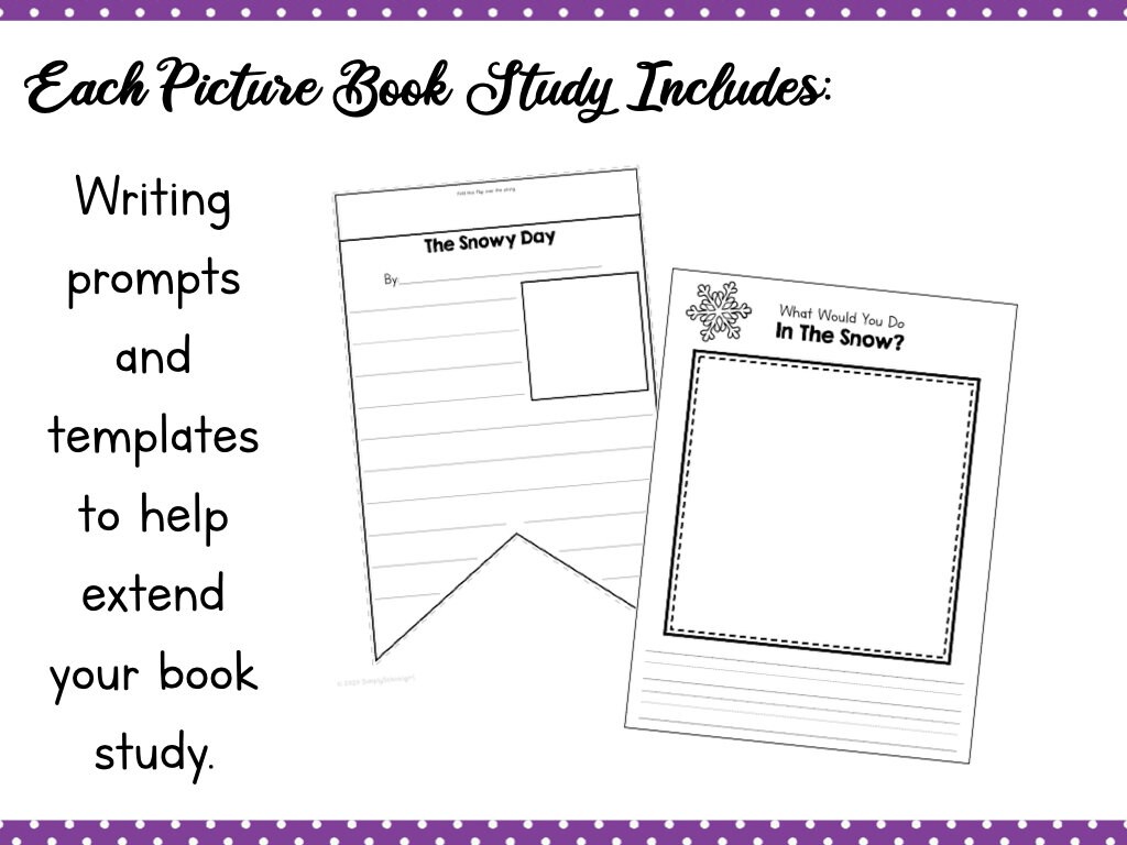 The Snowy Day- Picture Book Study - Etsy