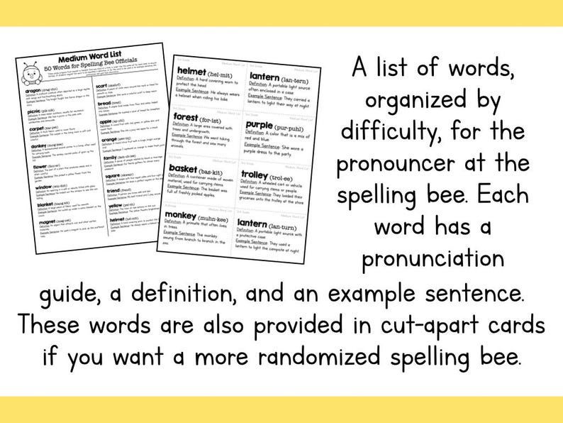 3rd Grade Spelling Bee | Instructions to Host a Class or School ...
