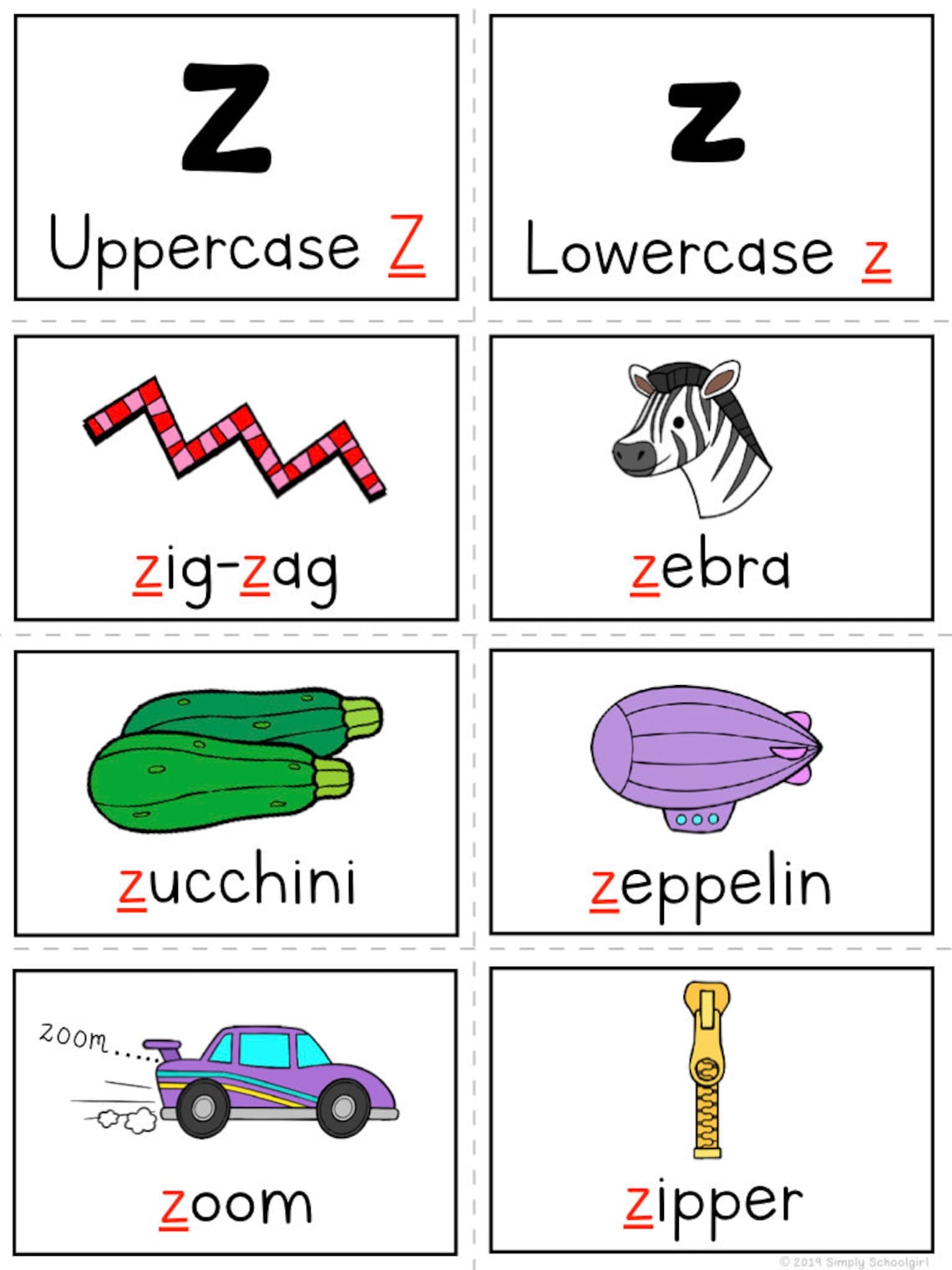 Letter Z Bingo Game - Etsy