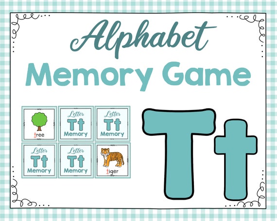 Letter T Memory Game | Etsy