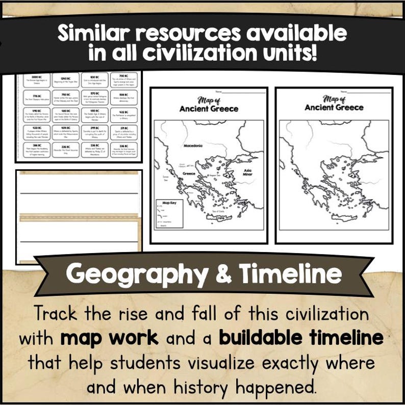 Printable Bundle of 7 Ancient Civilizations Unit Study, Educational ...