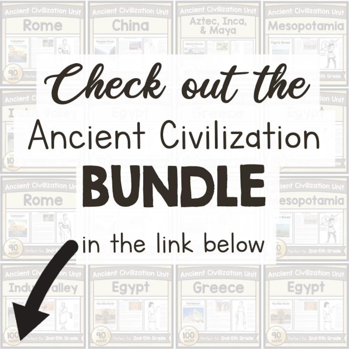 Printable Bundle of 7 Ancient Civilizations Unit Study, Educational ...