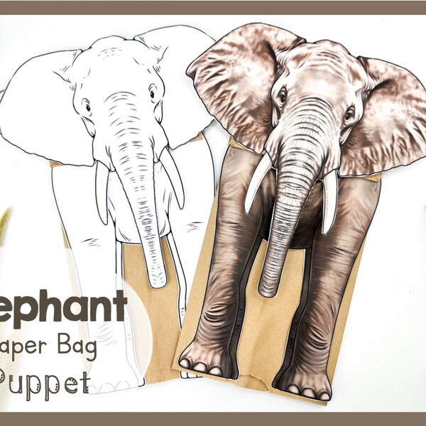 Elephant Puppet - Etsy