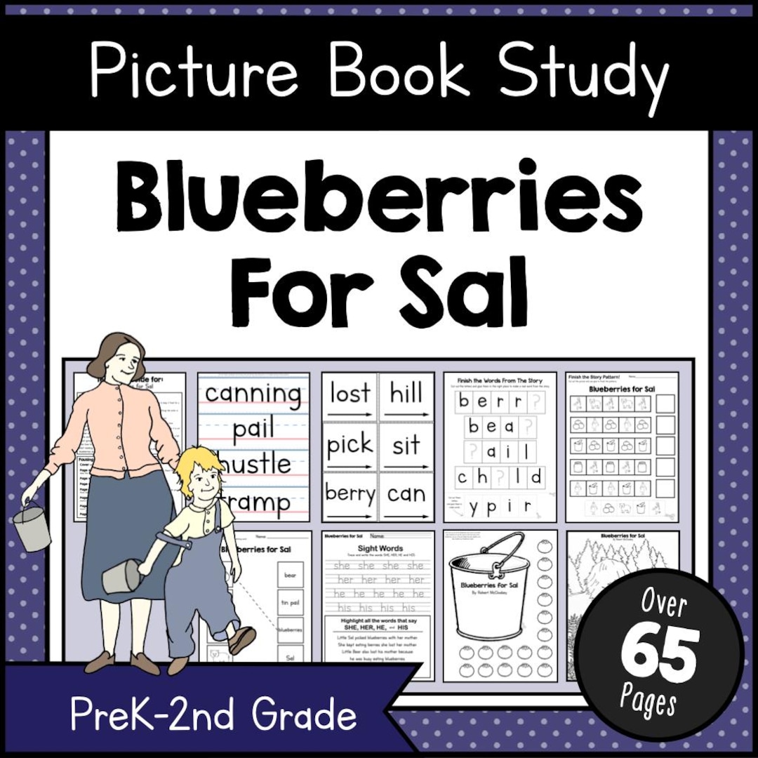 Blueberries for Sal | Picture Book Study Companion | Printable Literacy ...