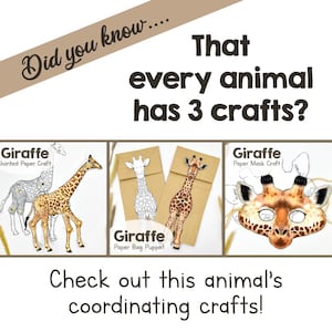 Printable Jointed Giraffe Puppet Craft | DIY Articulated Animal ...