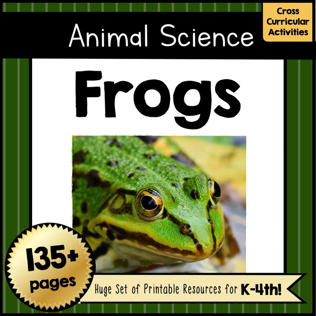 FROGS Science Study Unit Animal Adaptation Worksheets & Crafts Pre ...