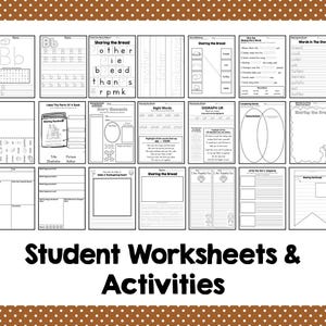 Sharing the Bread- Picture Book Study Companion - Etsy